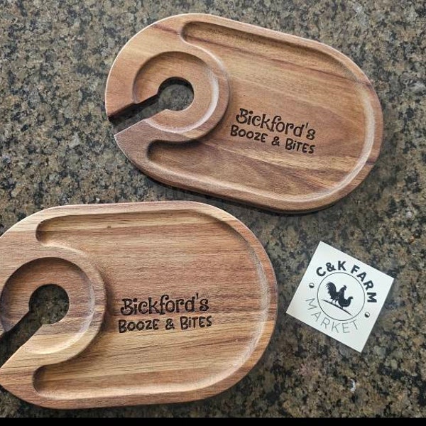 Wine Appetizer Plates, Cocktail Plate With Glass Holder, Cheese Board ...