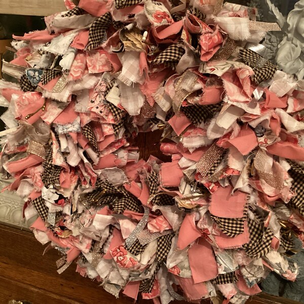 Peppermint Fabric Rag Tree - Etsy