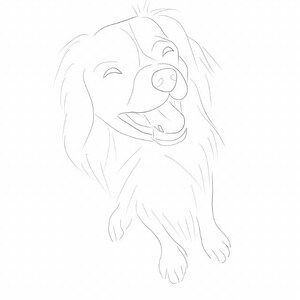 CUSTOM DOG & PET Portrait Fine Line Dog Custom Pet Drawings Pet ...