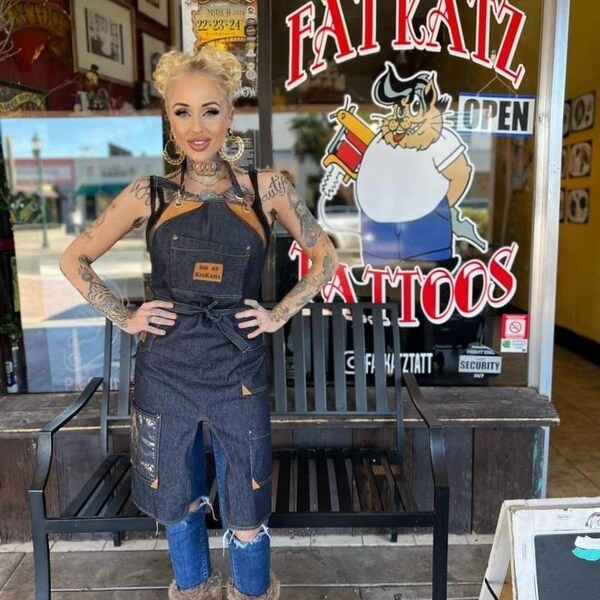Tattoo Apron, Split Leg Apron, Tattoers, Tattooist, Chef, Delantal ...