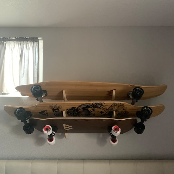Rado Racks Skateboard Longboard Wall Rack - Etsy