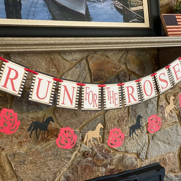 Run for the Roses Banner, Kentucky Derby Decorations, Kentucky Derby ...