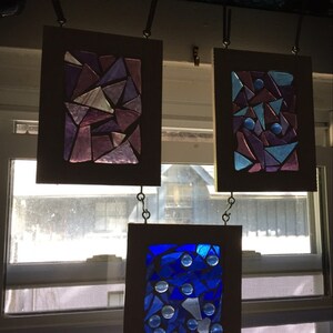 Robin Stained Glass Mosaic Panel for Hanging in Window Spring | Etsy