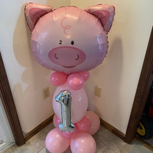Giant Pig Balloon Sculpture DIY 4.1ft Pig Balloon Display | Etsy
