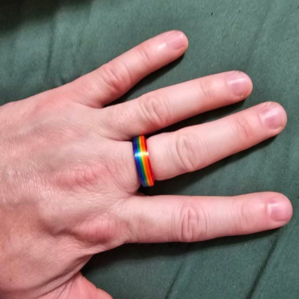 LGBTQ+ Fidget Rings, Pride Flag Fidget Rings, Pride Month, LGBTQ+ Flag ...