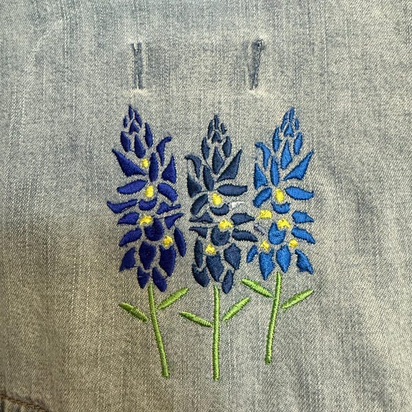 Bluebonnet Embroidery File - Etsy