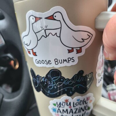 Goose Bumps Sticker, Silly Goose Stickers, Goose Stickers, Waterproof ...