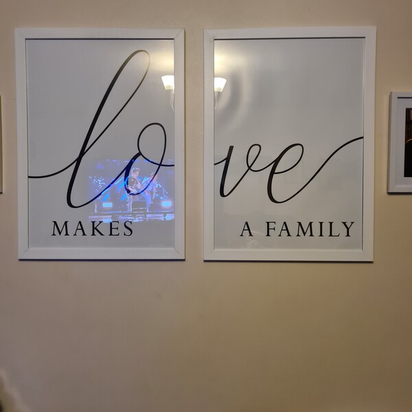 Family Sign,love Makes a Family Print,family Prints,set of 2 Prints ...