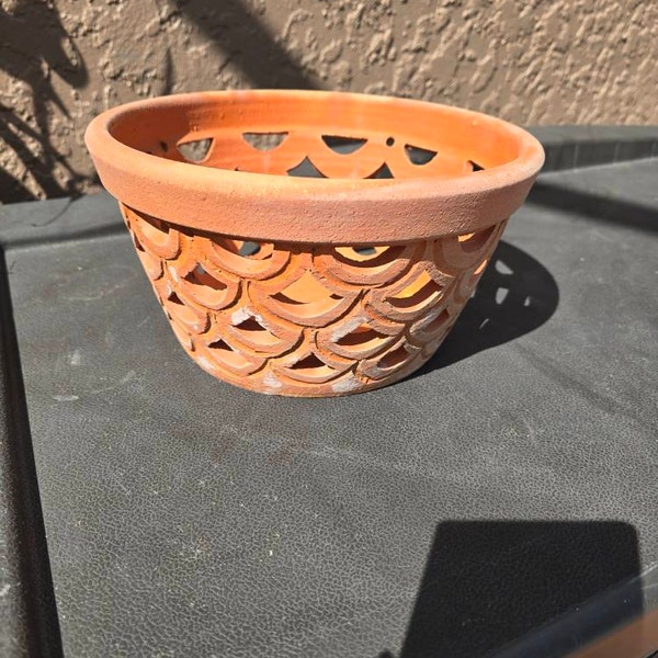 6in Handmade Scalloped Orchid Pot With Holes- Multiple Designs! - Etsy