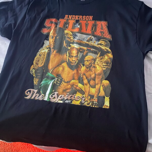 Anderson 'the Spider' Silva T-shirt Fighter Sport T Shirt Jiu Jitsu 90s ...