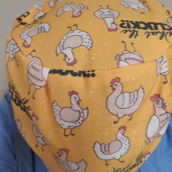 Rad Tech Scrub Hat Radiology X-ray Scrub Cap Satin Lined Option Euro ...