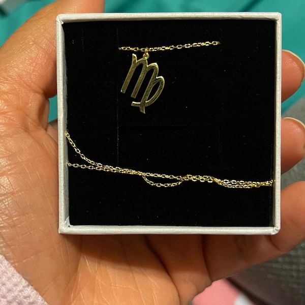 14K Gold Virgo Necklace, Zodiac Necklace Silver, Personalized Jewelry ...
