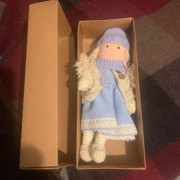 12 Inch Rag Doll With Gift Box, Crochet Doll, Textile Doll With Clothes ...