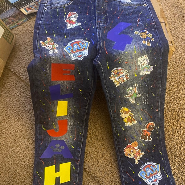 Custom Decorated Birthday Character Pants - Etsy