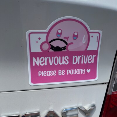 Anxious Nervous Driver Vinyl Sticker - Etsy