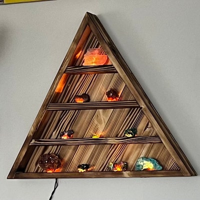 Lighted Triangle Display Shelf - Etsy