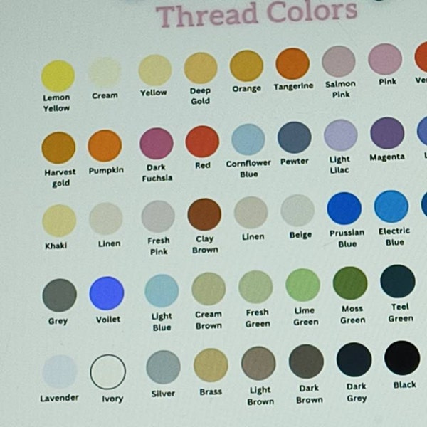 Embroidery Thread Color Chart, Simthread Color Chart, Simthread 63 ...