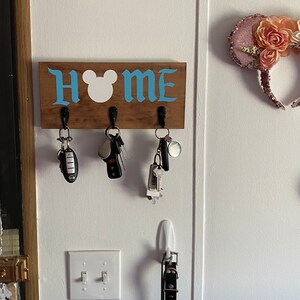 Key Rack HOME Disney Inspired Custom Home Rustic - Etsy