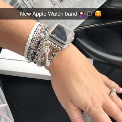 Silver White Boho Chic Apple Watch Band 38 40 41 42 44 45mm - Etsy