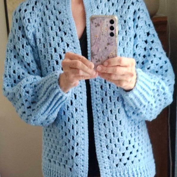 Crochet Hex Cardigan Pattern PDF INSTANT DOWNLOAD +video - Etsy