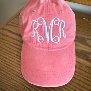 Monogrammed Hat, Embroidered Hat, Distressed Hat, Personalized Hat ...