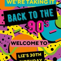 Editable 90s Party Welcome Sign, Back to the 90s, Throwback Party ...