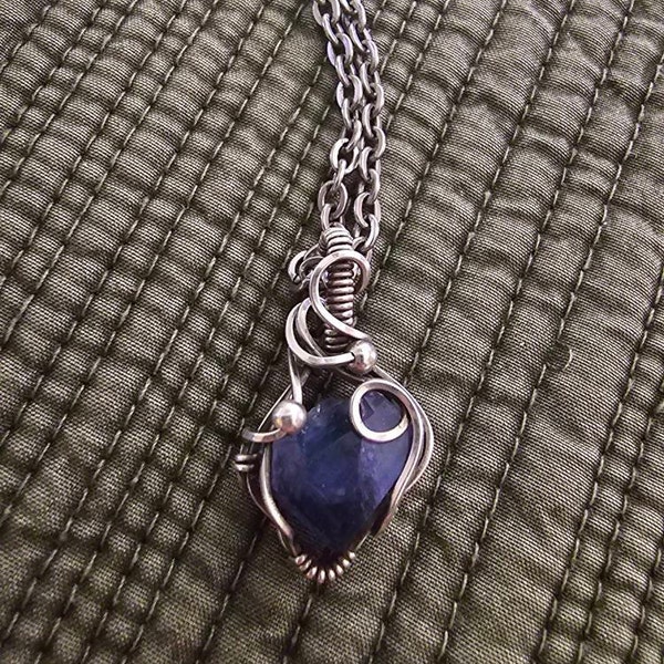 Blue Sheen Sunstone Necklace - Etsy