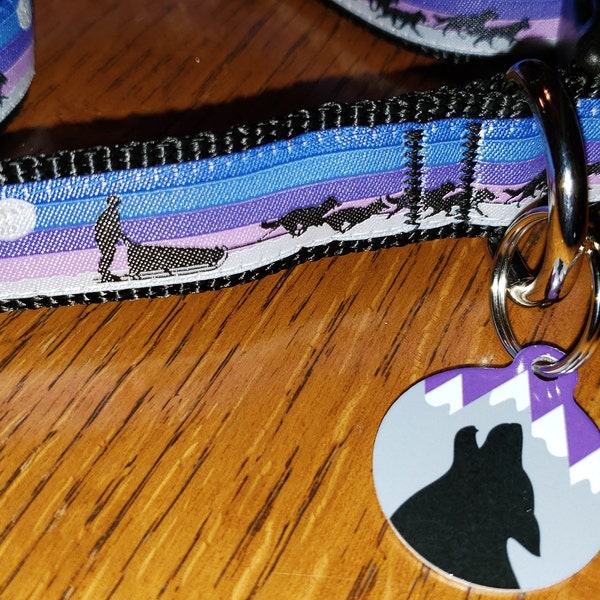Pet ID Tag - Howling Wolf - Etsy