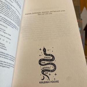 Snake Library Stamp, Custom Self Inking Ex Libris Stamp, Book Plate ...