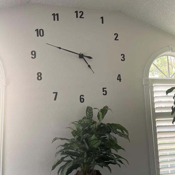 36 Inch or Larger DIY Clocks Large Black Metal Hands 17.75 and MS26 ...