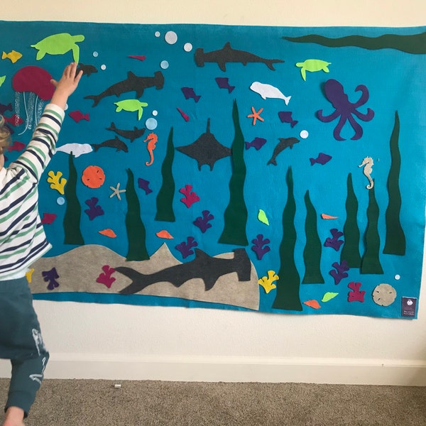 Ocean Felt Wall // Montessori Educational Gift // Kids Ages 3, 4, 5, 6 ...