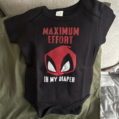 Deadpool, Maximum Effort in My Diaper Funny Baby Outfit Gift - Etsy