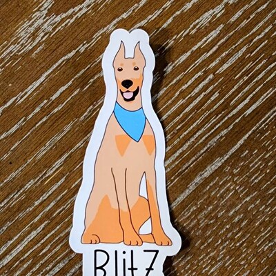 Personalized Doberman Pinscher Sticker // Custom // Gift for Dog Lover ...