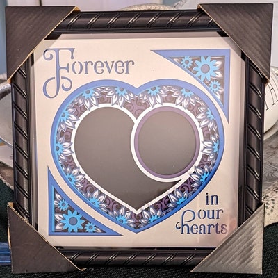 CUSTOMIZABLE 3D MEMORIAL Shadow Box Svg for Cricut for - Etsy