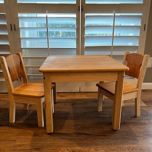 Simple Cherry & Maple Table With Two Benches - Etsy