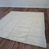 The Indoor Store Hand Knitted Chunky Wool Loops Area Rug, Ivory/off ...