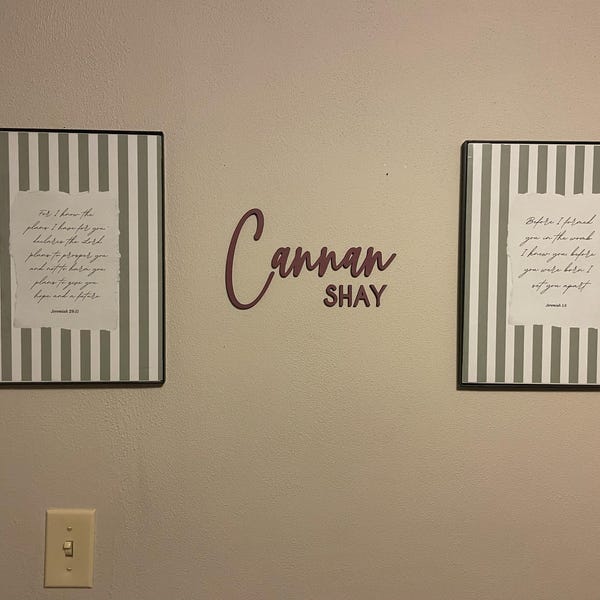 Cute Goose and Bunny Nursery Wall Art Set of 2 | Duck Gingham Kid's ...