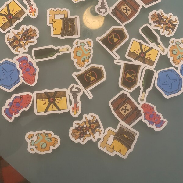 Sea of Thieves Sticker Set - Sea of Thieves Skull - Pirate Sticker - Etsy