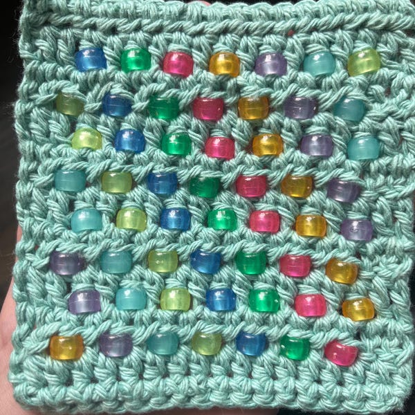 Beaded Fidget Square Crochet Pattern: Beginner Friendly, No Sew ...