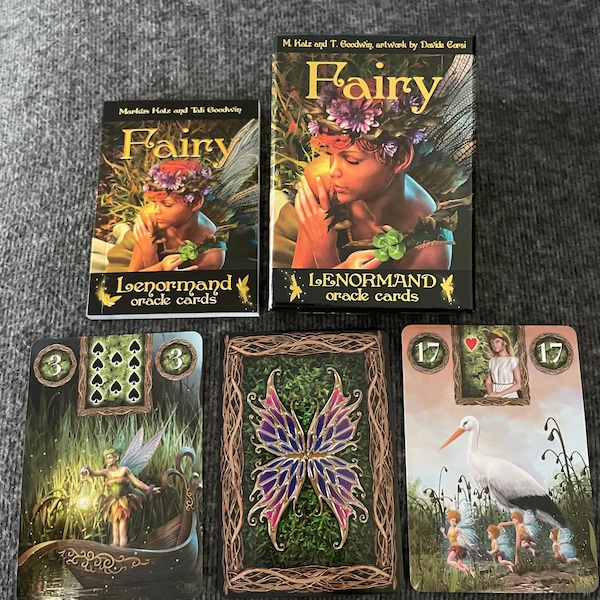 Fairy Lenormand Oracle Cards and Guidebook Set Tarot Card Deck & Book ...