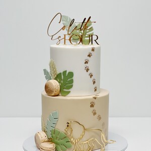 Animal Themed Line Cake Topper Set Customisable - Etsy