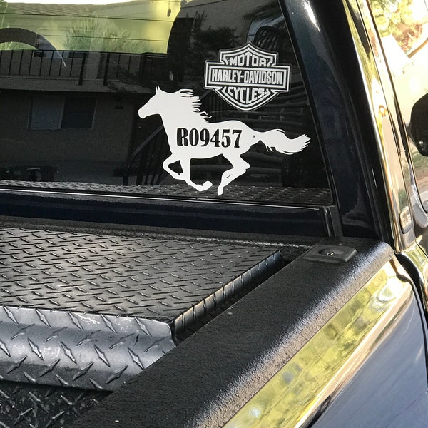 OTTB Tattoo Number Decal, OTTB Sticker, Horse Decal, Car Decal, off ...