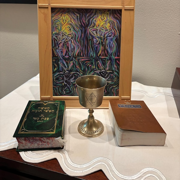 Shabbat Candle Dance Art – Jewish Spiritual Abstract Painting ...