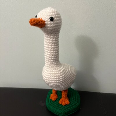 PATTERN ONLY Crochet Desk Goose PDF Pattern, Bonus: Rain Hat and Poncho ...