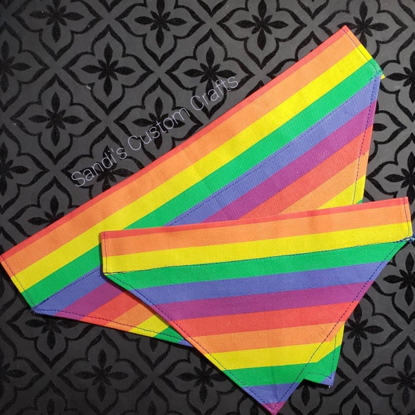 Rainbow Pride Striped Fabric - Rainbow Pride Stripes by ...