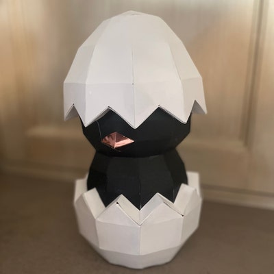 Chick in Egg Papercraft 3D DIY Low Poly Paper Crafts Easter Decor Model ...