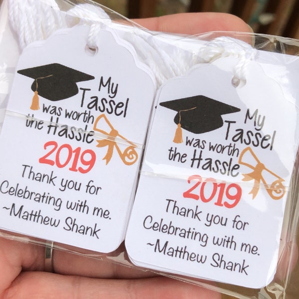 GRADUATION Tassel Worth the Hassel - PERSONALIZED Thank You, Graduation ...