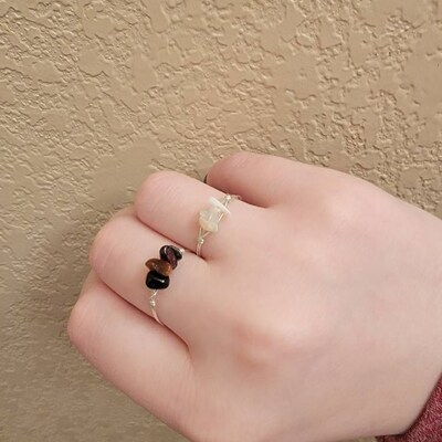 Custom Crystal Ring Handmade With Real Crystals you Choose - Etsy