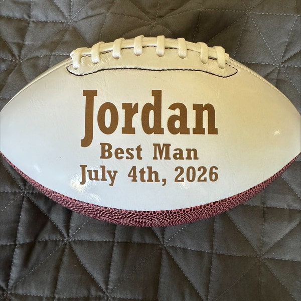 Fathers Day Gifts, Ring Bearer Gift, Personalized Football, Gifts for ...