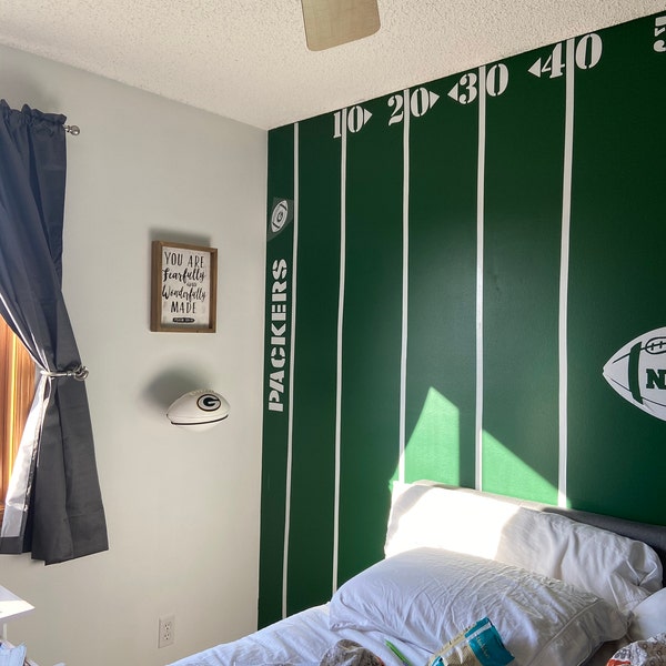 NFL Football Field Wall Complete Kit #2 DIY Customized Football Decals ...
